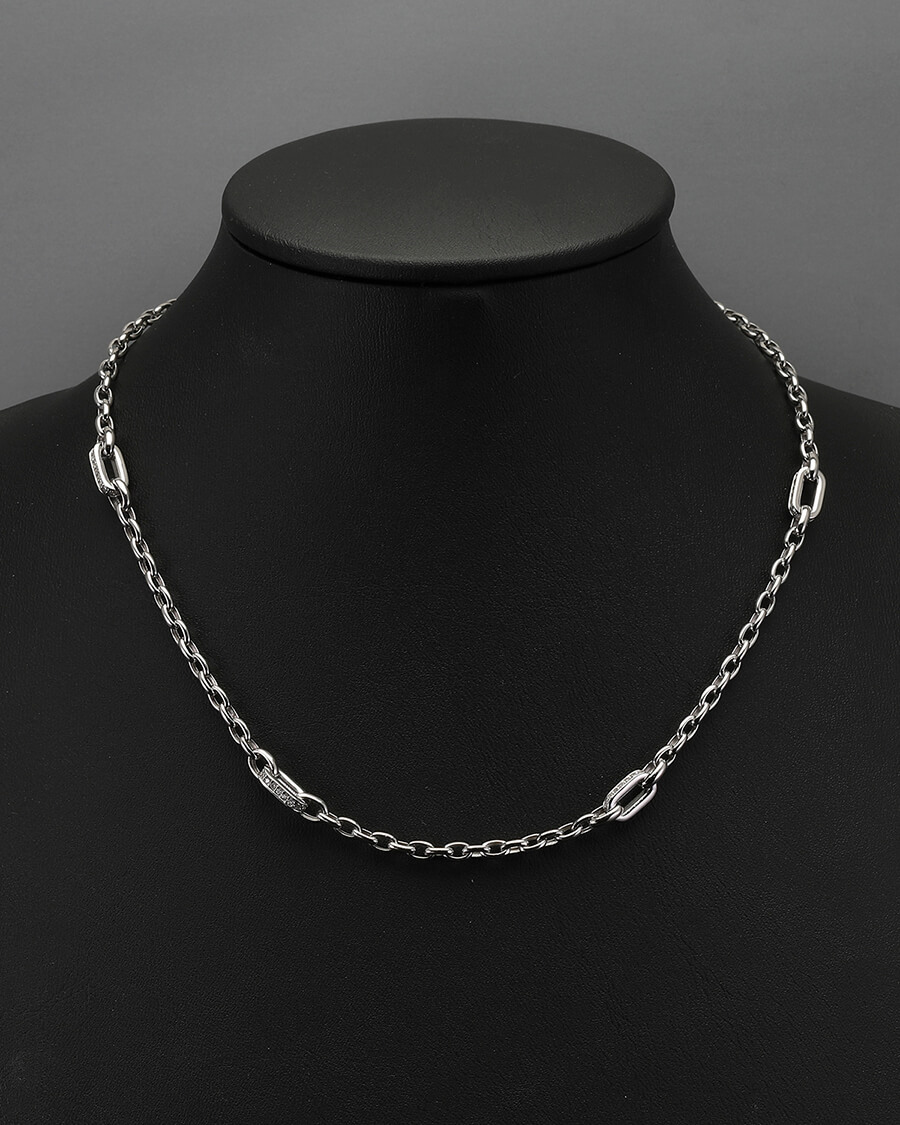 The Bespoke Rolo Chain With Diamond Settings