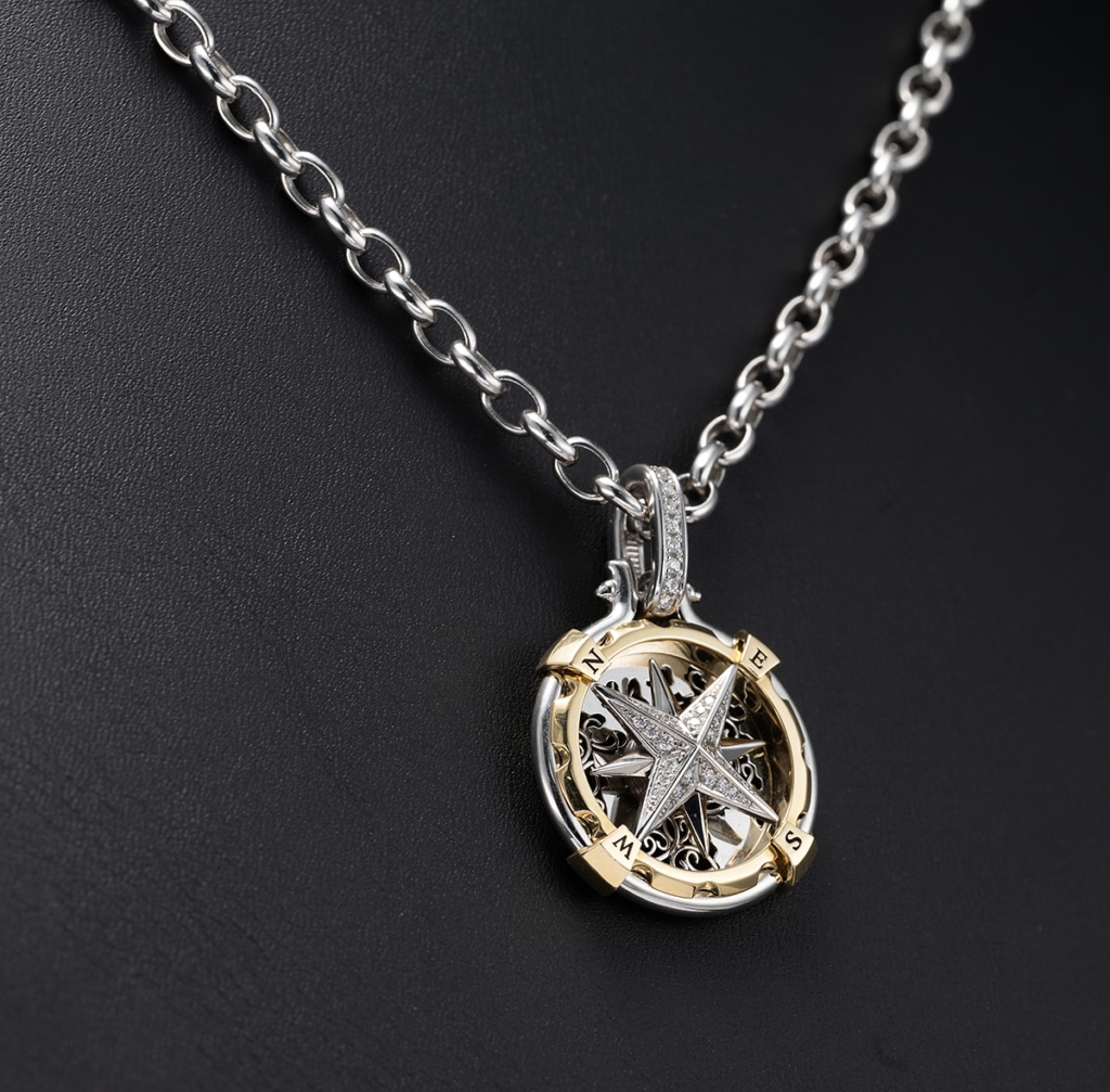 The Elegance of the 38mm Compass Pendant: A Bespoke Masterpiece